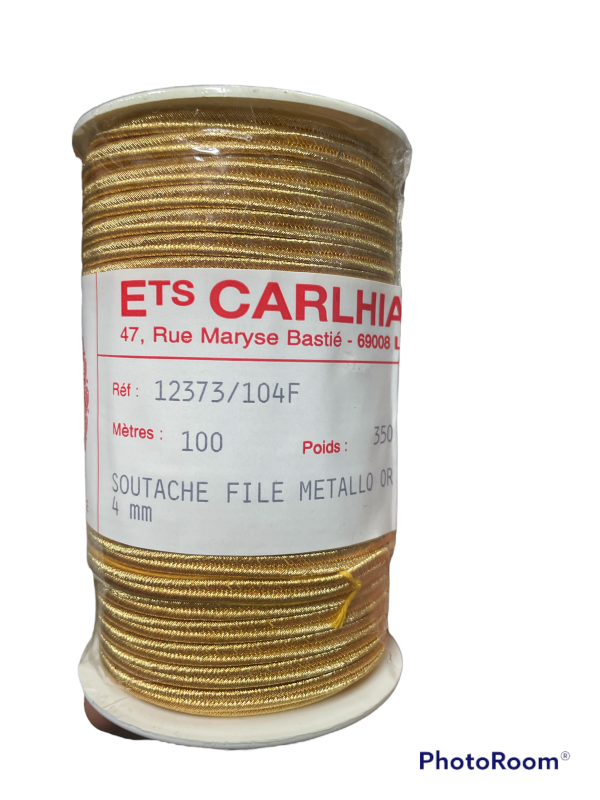 Soutache DORÉ - Textiles Comores - Tissus Comores